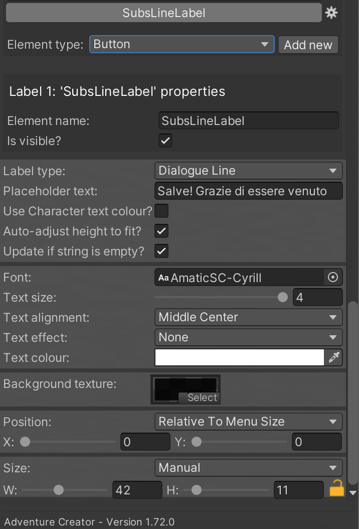 Subtitle Menu Set Spacing Between Title And Background Adventure 